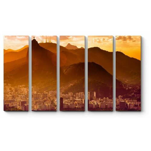 Модульная картина Чудесный Рио-де-Жанейро 90x54