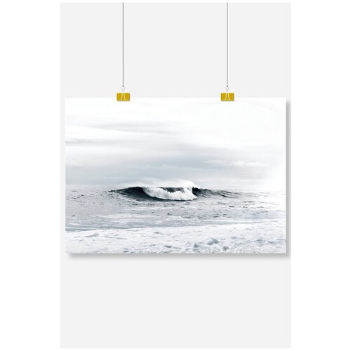 Постер на стену для интерьера Postermarkt Волна в море, размер 50х70 см, постеры картины для интерьера в тубусе