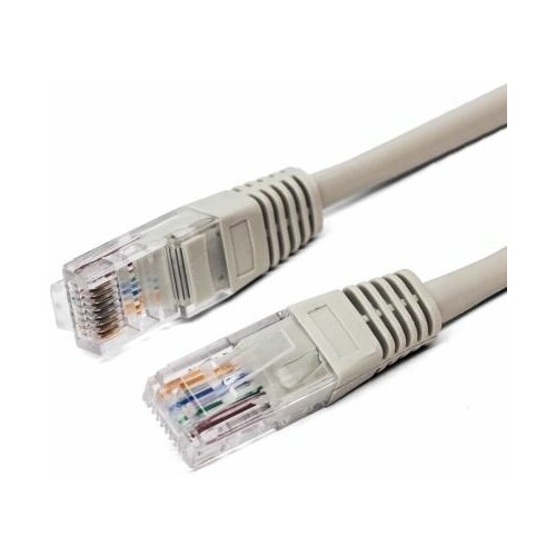 Патч-корд U/UTP 6 кат. 5м Filum FL-U6-5M, кабель для интернета, 26AWG(7x0.16 мм), омедненный алюминий (CCA), PVC, серый