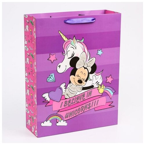 Disney Пакет ламинат вертикальный "Unicorn dreams", Минни Маус, 31х40х11 см