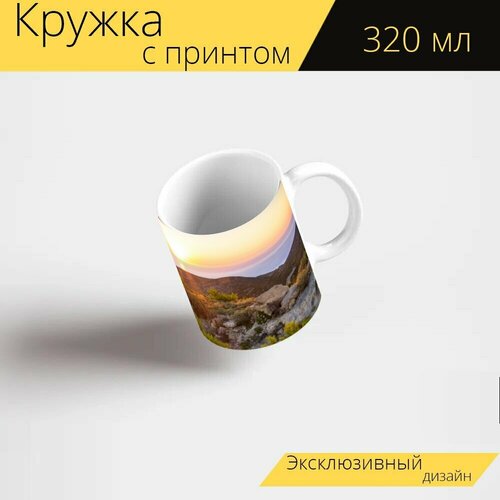 Кружка с рисунком, принтом "Закинтос, греция, море" 320 мл.