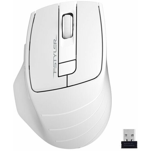 Мышь беспроводная A4Tech Fstyler FG30, 2000 dpi, USB, белый/серый