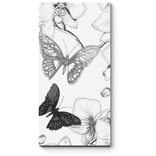 Модульная картина А бабочкам снятся цветы. 90x180