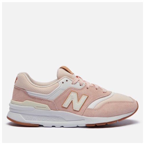 Кроссовки New Balance, размер 37.5, белый, розовый