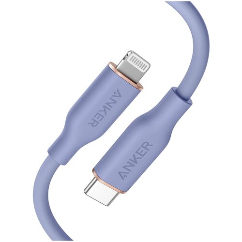 Кабель Anker 641 PowerLine III USB-C to Lightning Cable 0.9m (Flow, Silicone), (A8662641), колокольчиковый