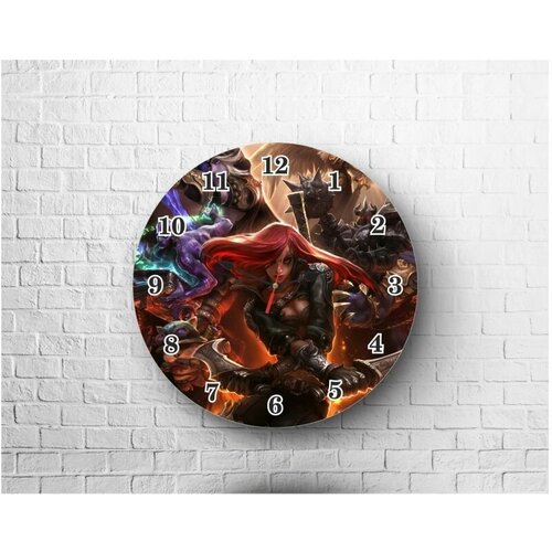 Часы настенные MIGOM круглой формы, диаметр 20 см, с принтом "League of Legends, Лига легенд" - 13