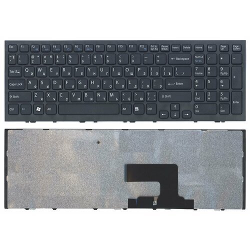 Клавиатура для ноутбука Sony Vaio VPC-EE VPCEE черная с черной рамкой