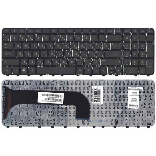 Клавиатура для ноутбука HP 686915-001 черная с черной рамкой