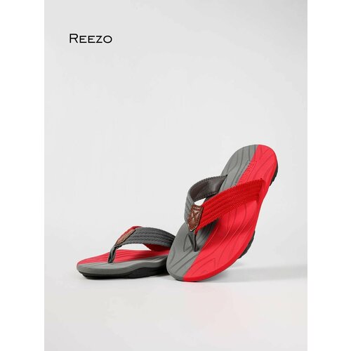Шлепанцы Reezo, размер 45, красный, серый