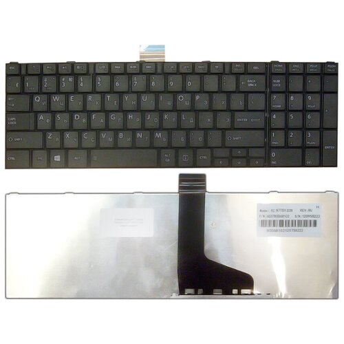 Клавиатура для ноутбука Toshiba Satellite C850 C855D L850D L855 L855D L870 L870D (Черная)