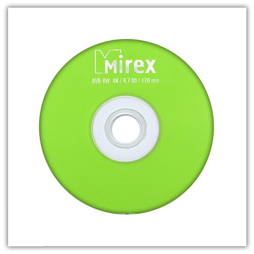 Перезаписываемый диск DVD-RW Mirex 4,7Gb 4x в бумажном конверте с окном