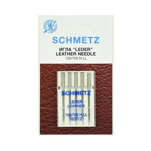 Schmetz Иглы для кожи 130/705H LL №80, 5 шт.