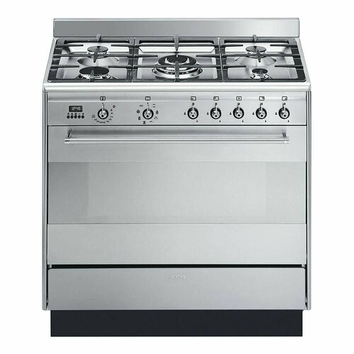 Газовый варочный центр 90х60 см SMEG Concerto SUK91MFX9