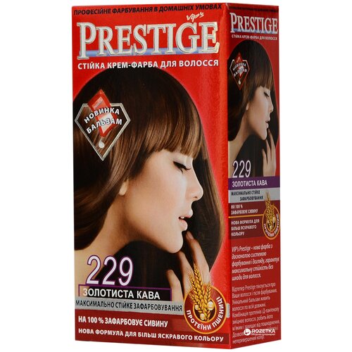 VIP's Prestige Бриллиантовый блеск стойкая крем-краска для волос, 229 - золотистый кофе, 115 мл