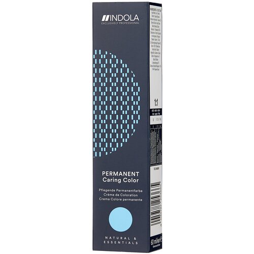 Indola Permanent Caring Color Стойкая крем-краска для волос Natural & Essentials, 1.0, Черный натуральный, 60 мл