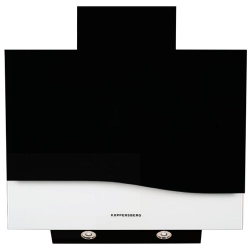 Наклонная вытяжка Kuppersberg F W620 B, цвет корпуса черный, цвет окантовки/панели белый