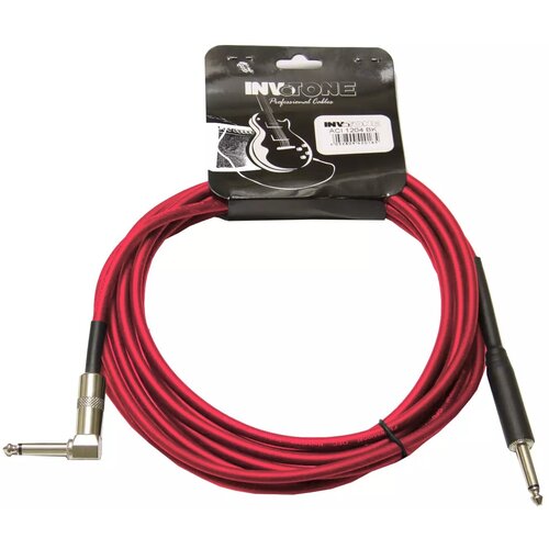 Invotone ACI1206R инструм. кабель, mono jack 6,3 — mono jack 6,3 угловой, длина 6 м (красный)