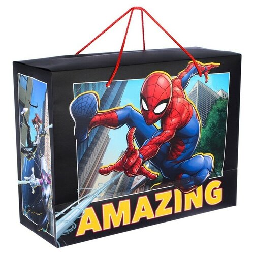 Пакет-коробка, Amazing, Человек-паук, 40 х 30 х 15 см
