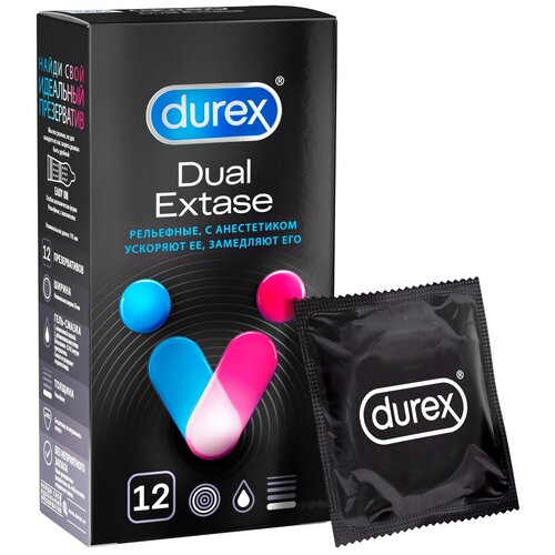 Презервативы Durex Dual Extase, 12 шт.