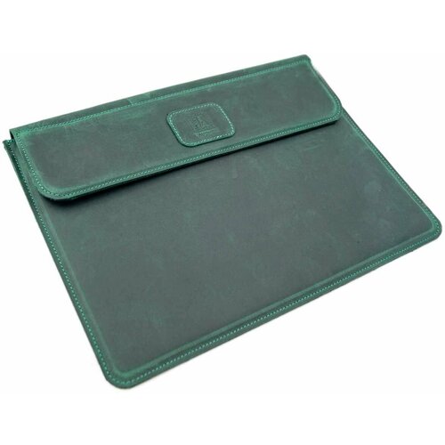 Кожаный Чехол J. Audmorrдля ноутбука 13.3-14" (Macbook 14 Pro, Zenbook и т. д.), зеленый, Newport 14 Pine