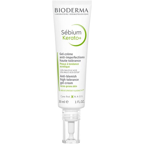 BIODERMA Отшелушивающий гель-крем для проблемной кожи лица Sebium Kerato+ 30 мл