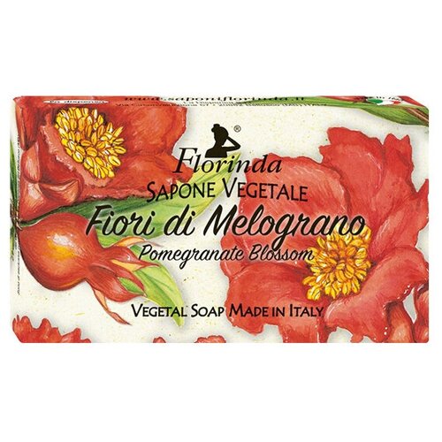 Florinda Мыло кусковое Ария цветов Fiori di melograno гранат, 100 г