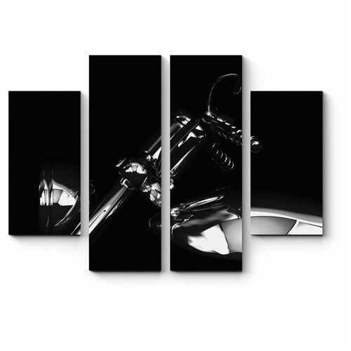 Модульная картина Силуэт мотоцикла 150x113