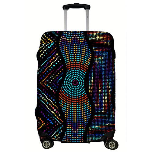 Чехол для чемодана LeJoy, размер M, черный, фиолетовый