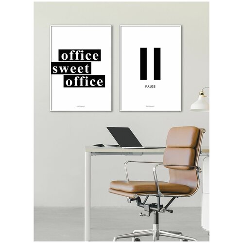 Постеры для офиса в белой рамке Postermarkt, 40х50 см, набор №39