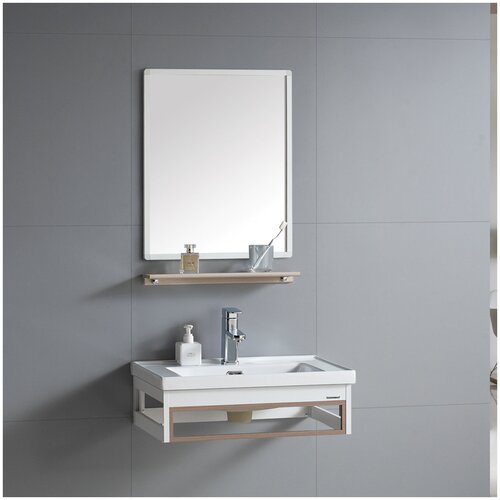 Комплект мебели для ванной River LAURA 705, белый/бежевый