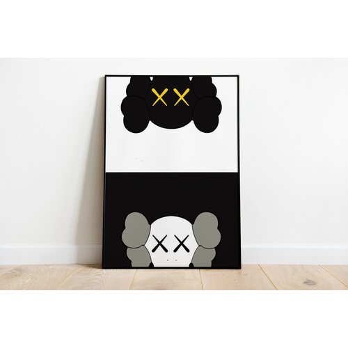 Плакат "KAWS " / Формат А4 / 1 шт. (21х30 см) / Интерьерный постер