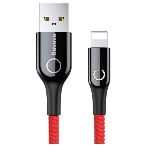 Кабель Baseus C-Shaped USB - Lightning (CALCD), 1 м, красный