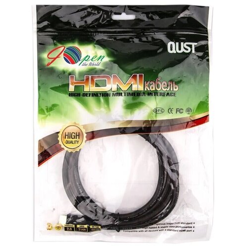 Кабель HDMI 19M/M ver 2.0, 1.5М Aopen/Qust