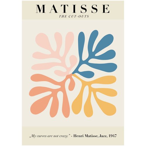 Постер / Плакат / Картина Анри Матисс - выставочный плакат-1 50х70 см в подарочном тубусе