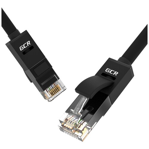 Патч-корд для интернета UTP GCR 10 Гбит/с кат 6 RJ45M черный 0.5м