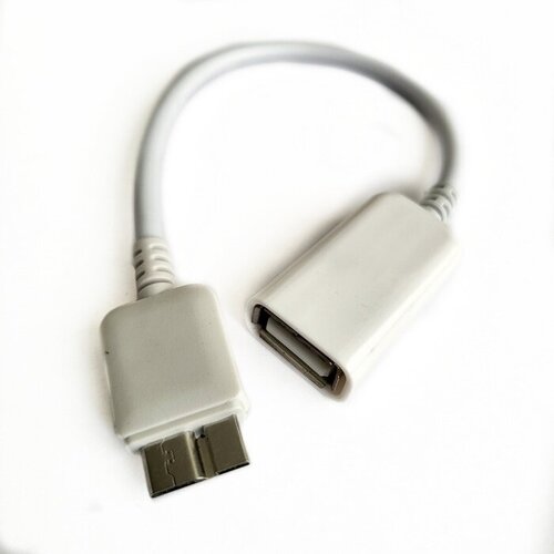 Адаптер/переходник/кабель OTG MicroUSB 3.0/USB белый