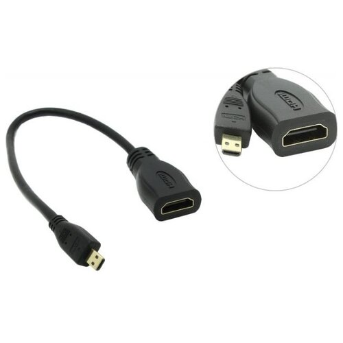 Переходник/адаптер 5bites HDMI (f) - microHDMI (m) (BC-HDM2AF), 0.15 м, черный