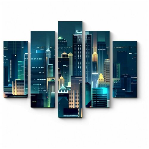 Модульная картина Ночной город95x76
