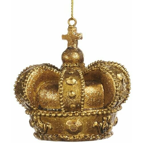 Елочная игрушка GOODWILL золотая корона 6 см (2шт)