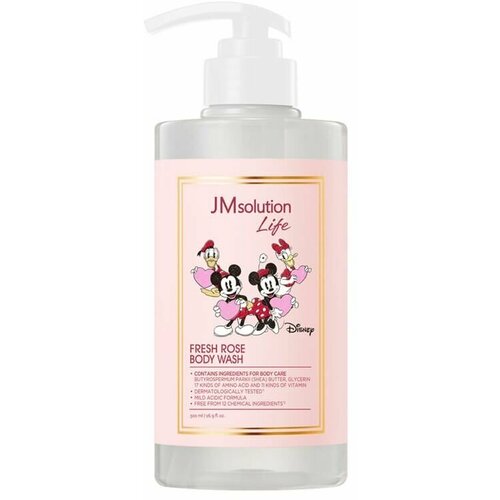 JMSolution Гель для душа с экстрактом розы LIFE DISNEY FRESH ROSE BODY WASH, 500 мл.