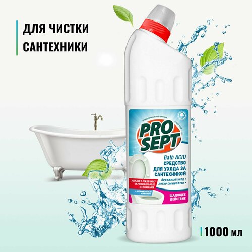 Средство для удаления ржавчины и минеральных отложений 2 шт PROSEPT Bath Acid концентрат 1 литр