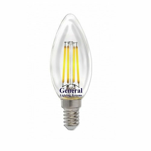 Филаментная светодиодная лампа General GLDEN-CS 7Вт E14 2700К свеча