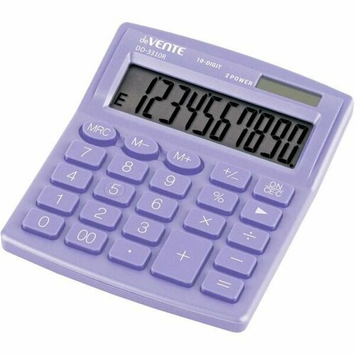 Калькулятор настольный компактный deVENTE DD-3310P 105x127мм 10-разрядный сиреневый