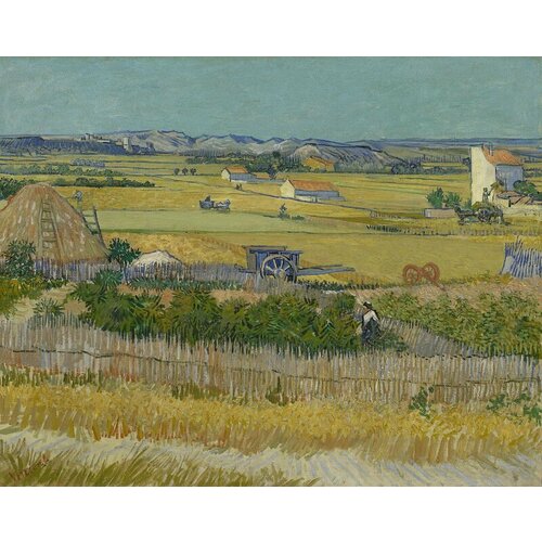 "Сбор урожая", Ван Гог, Винсент, картина (репродукция) (70х57 см / на подрамнике)