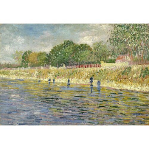 "Берег Сены", Ван Гог, Винсент, картина (репродукция) (100х68 см / на подрамнике)
