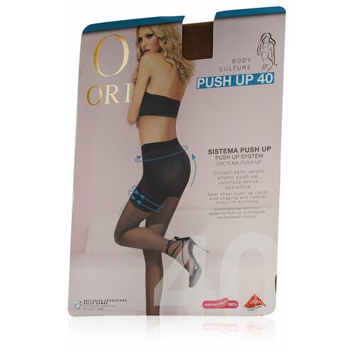 Колготки  ORI Push Up, 40 den, размер 4, бежевый