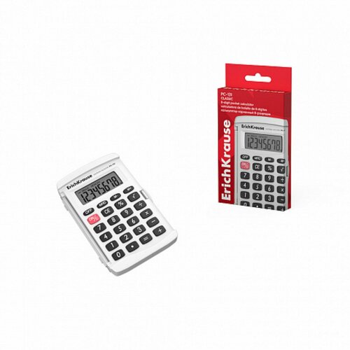 Калькулятор карманный 8-разрядов PC-131 Classic, белый (в коробке по 1 шт.)