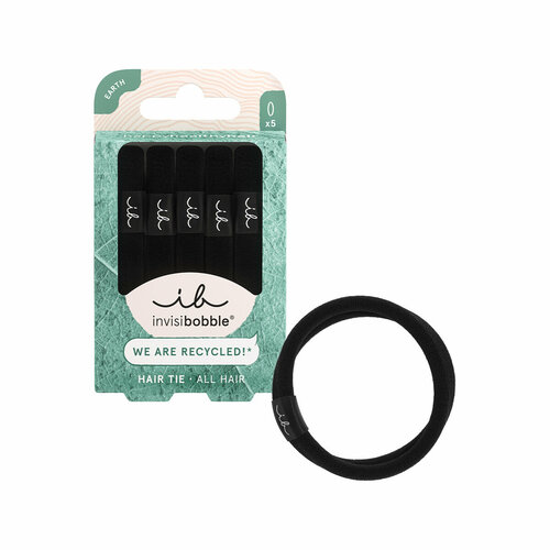 HAIR TIE EARTH Black эластичная резинка для волос Invisibobble