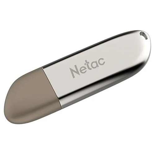 Флешка Netac U352 USB 2.0 8 ГБ, 1 шт., серебристый/коричневый