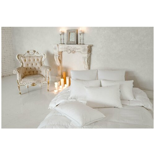 Пуховое одеяло Серебряная мечта (белый), Одеяло 200x220 стандартное